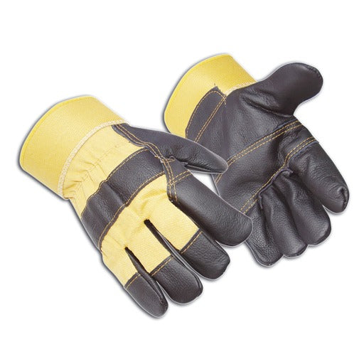 A200 Furniture Hide Rigger Gloves Black/Yellow - Forum Safety Footwear